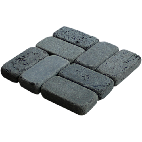 Basalt cobble paver 100x100x50mm