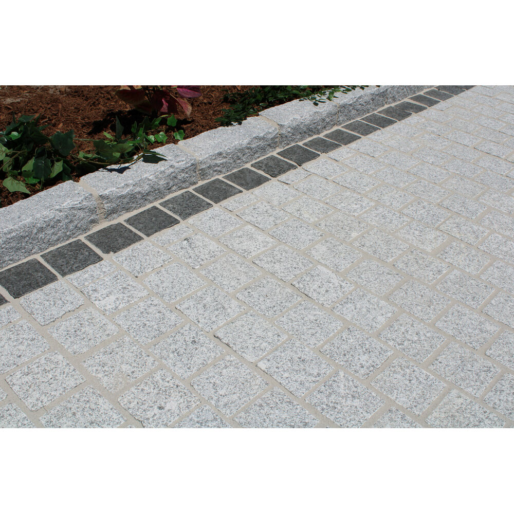 Stone garden edging Silver Granite 300x100x100mm