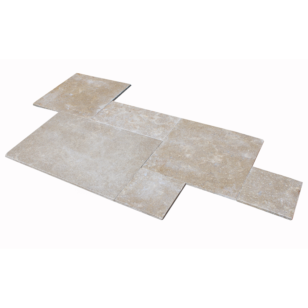 Limestone Tile Tumbled & Acid Washed Sinai French Pattern 12mm