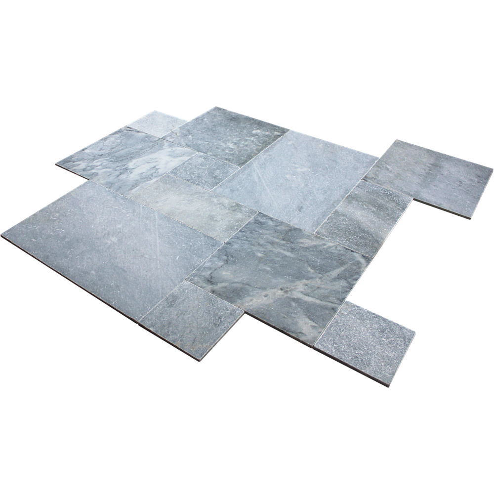 Blue Marble Tile French Pattern Set 12mm