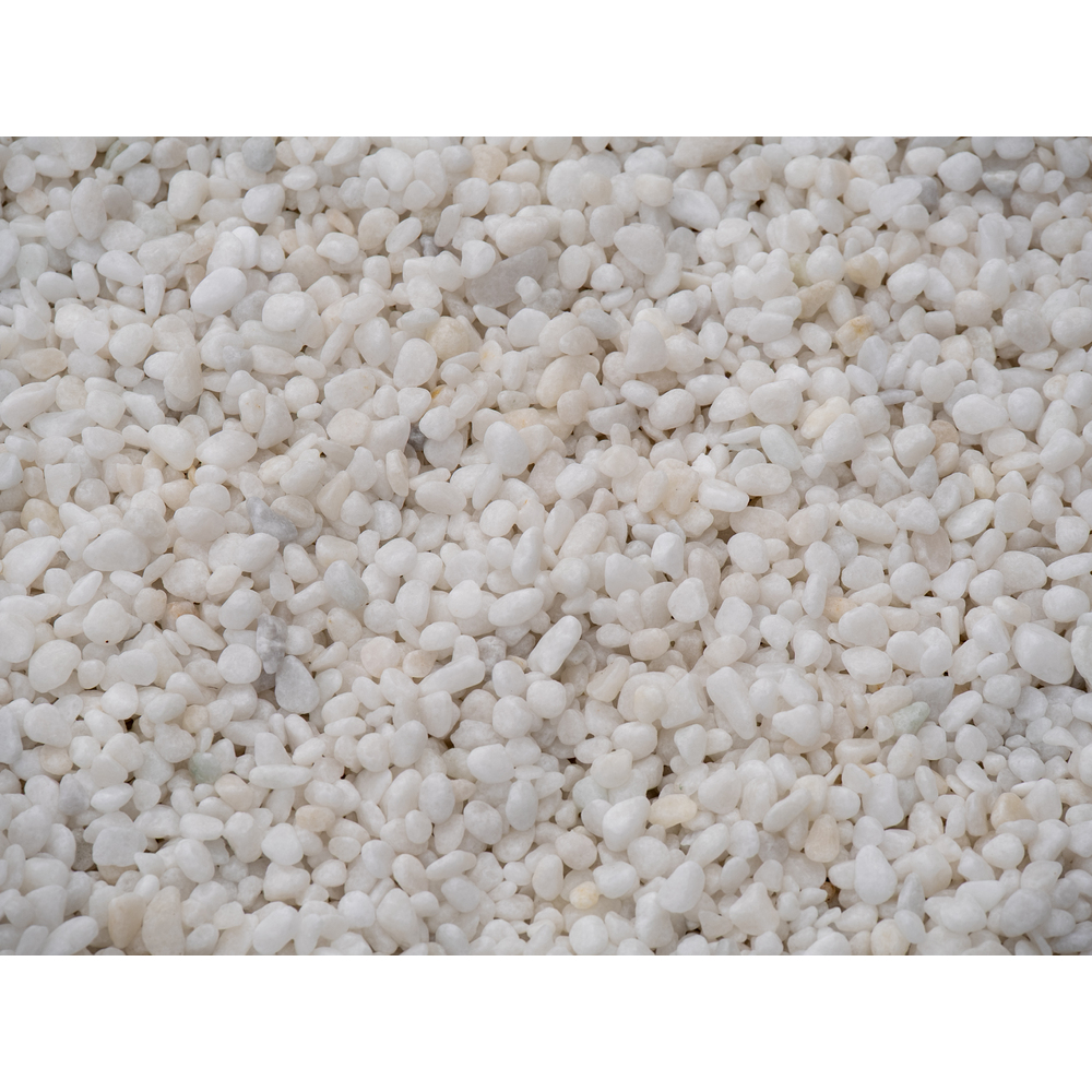 Pebble Snow White Tumbled 5-10mm 20kg Bag